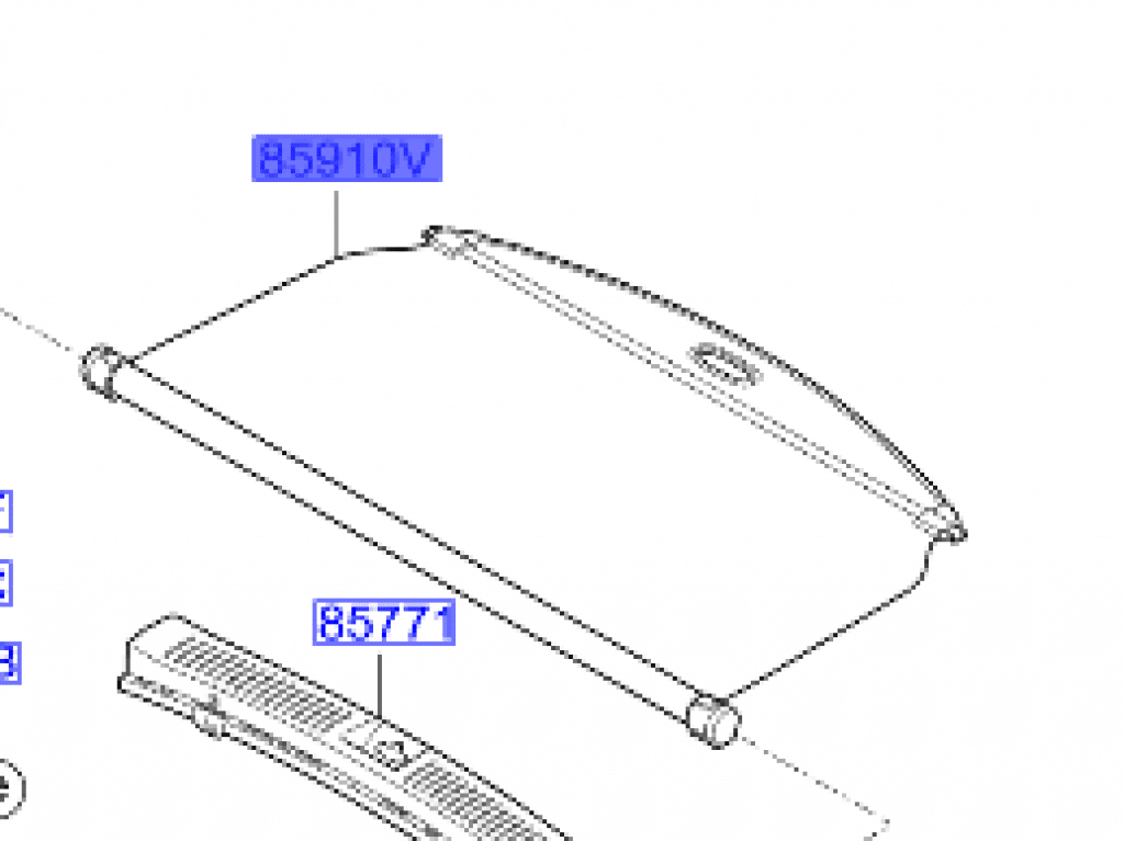 Carens Cargo Screen Parcel Shelf 2013-2018 | 85910A4000WK | Kia Parts ...