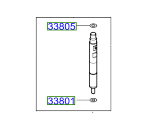Kia Sedona 2006-2012 Injector Seals (for one injector) - 0K53B73250A ...