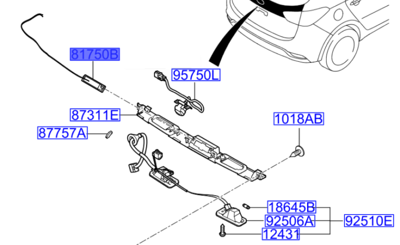 Kia Carens (2013-2019) Boot Release Switch - Kia Parts Direct