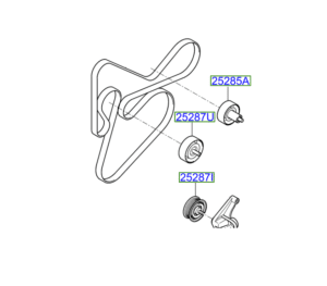 Kia Sportage 2014-2015 Auxiliary Belt Idler Pulleys - Kia Parts Direct