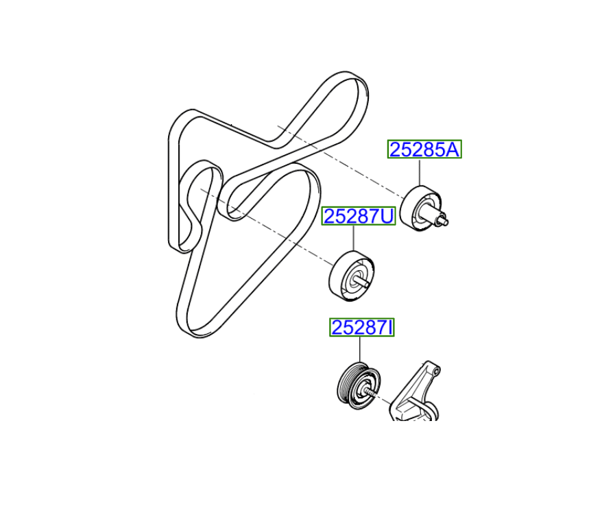 Kia Sportage 2014-2015 Auxiliary Belt Idler Pulleys - Kia Parts Direct