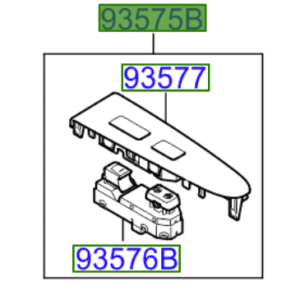 Kia Sportage 2010-2015 Passenger Front Window Switch | Kia Parts Direct