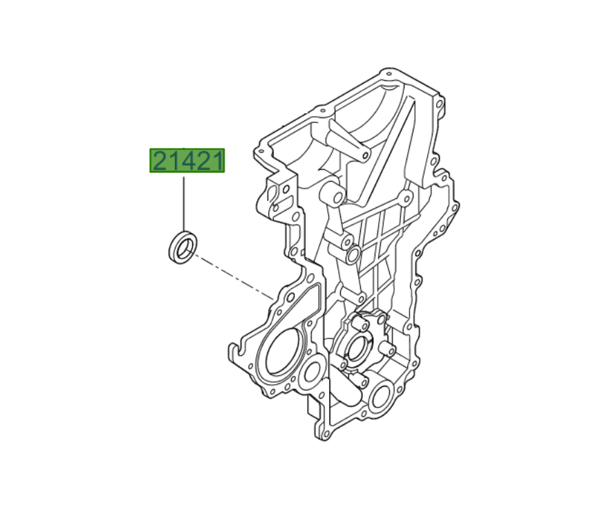 Kia Sportage 2010-2015 Crankshaft oil Seal (timing cover end ...
