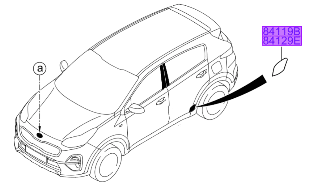 Kia Sportage 2018-2021 Rear Stone Chip Protection Foil | Kia Parts Direct