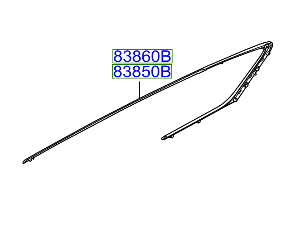 Kia Sportage 2015-2018 Rear Door Frame Trim | Kia Parts Direct